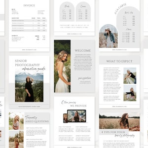 Senior Photography Welcome Guide Template| Client Guide Template ...