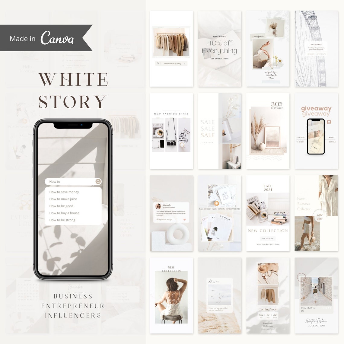 White Instagram Story Templates|esthetician Instagram Story| Canva ...