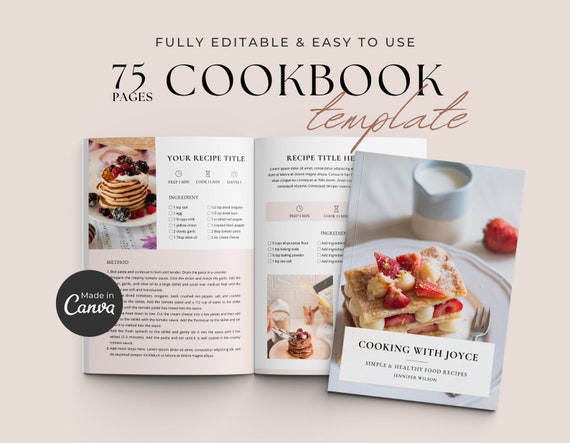 Cookbook Recipe Page Template