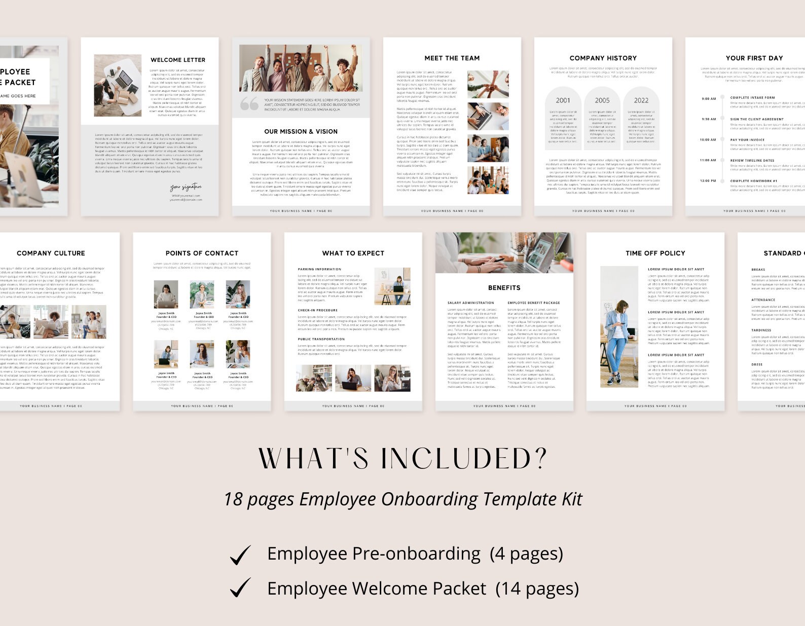 Employee Welcome Package Template New Employee Onboarding - Etsy