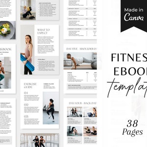 Fitness Ebook Template| Workout Plan Fitness Ebook | Fitness Planner ...