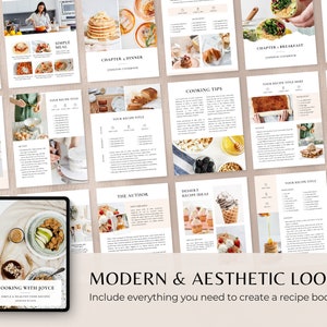Recipe Book Template| Digital Cookbook Template | Printable Recipe Card ...
