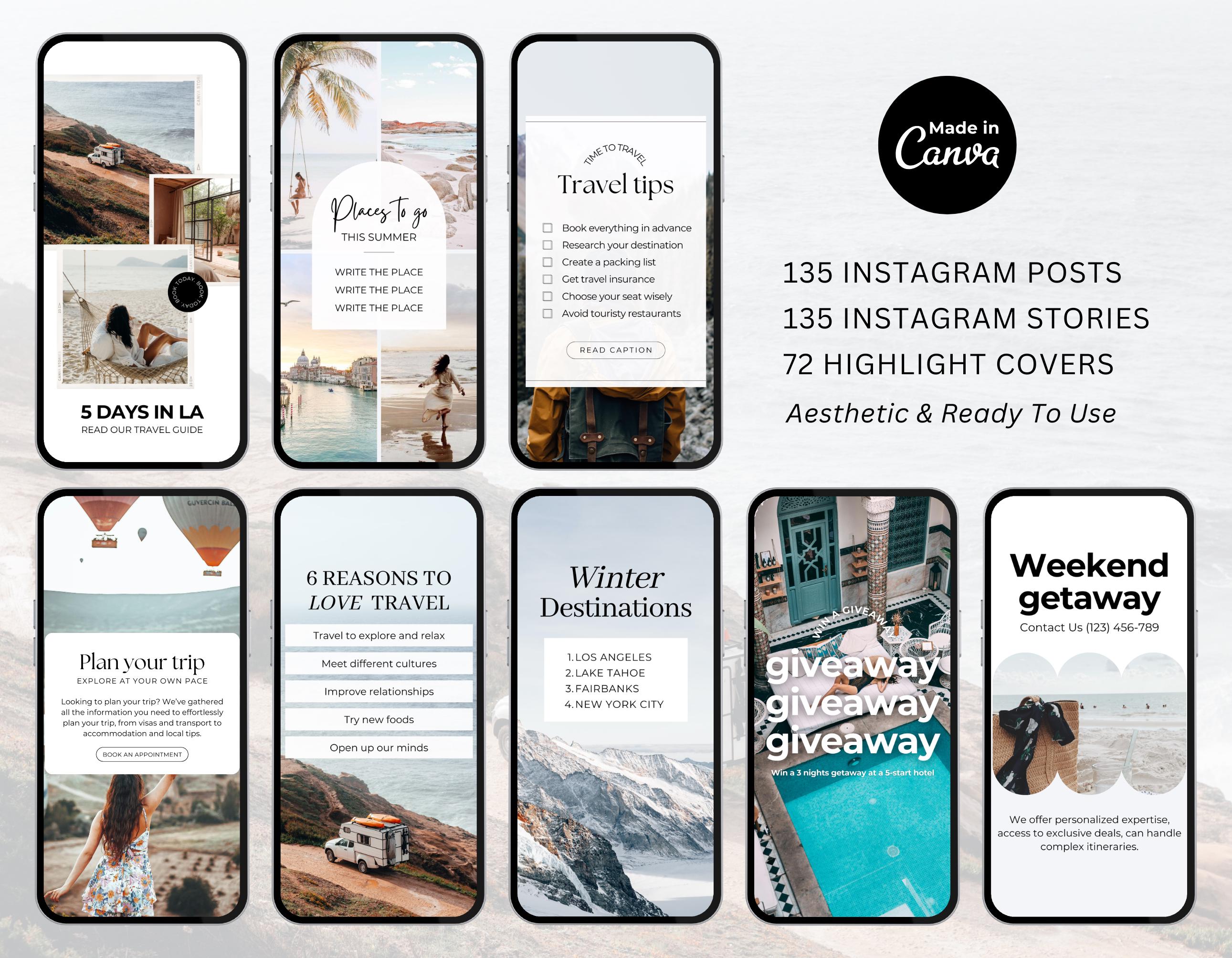 Travel Instagram Templates | Travel Agent Instagram Post | Travel ...