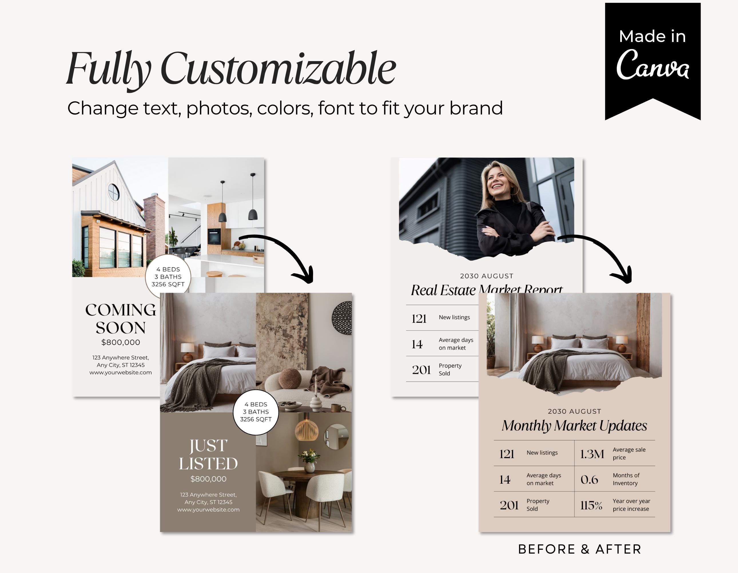 Real Estate Instagram Post & Highlight Templates | Realtor Instagram ...