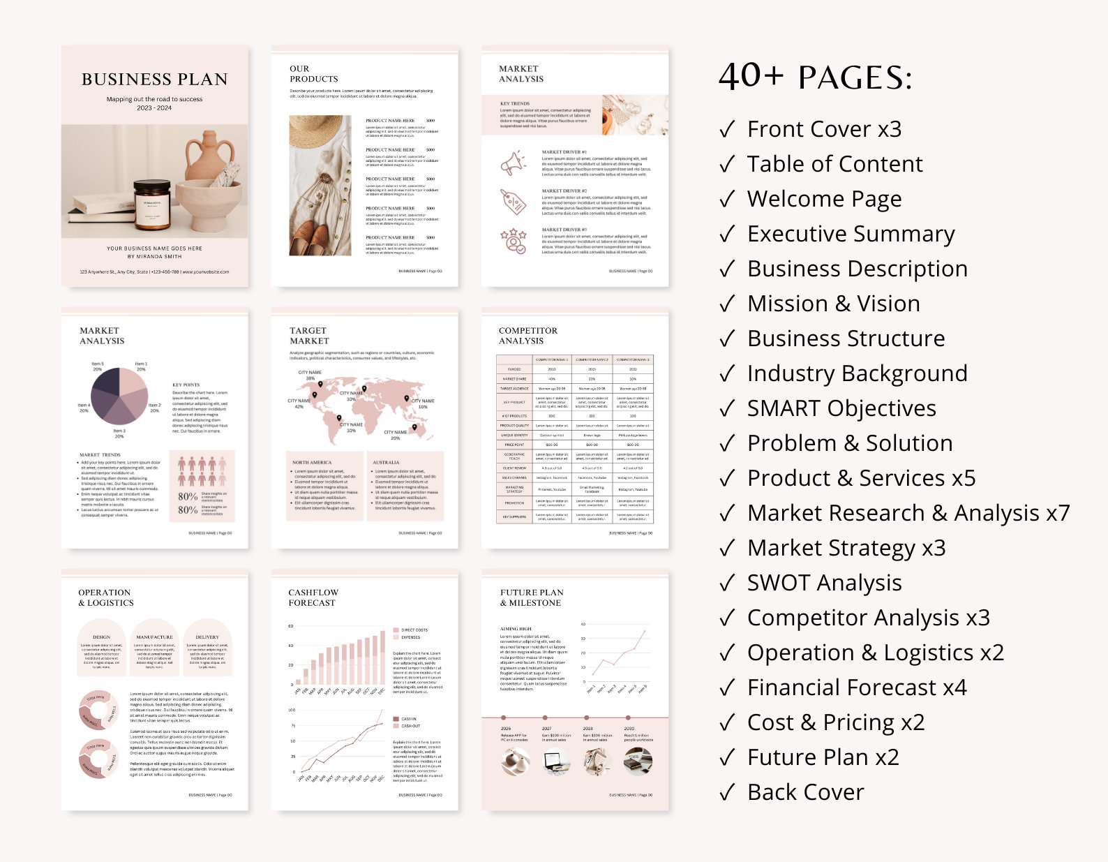 Small Business Plan Template | Small Business Planner Printable | Start ...