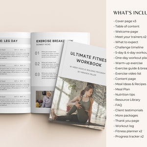 Fitness Ebook Template Workout Plan Fitness Ebook Fitness Planner Ebook ...