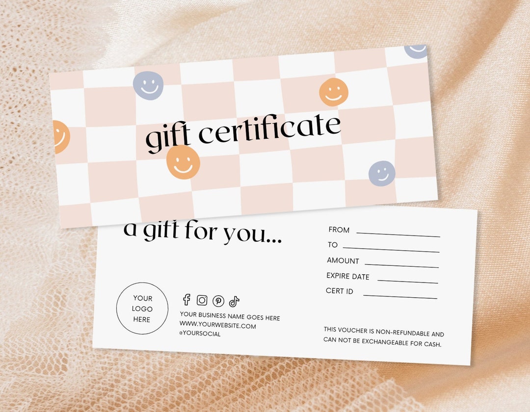 Gift Certificate Template | DIY Gift Card | Printable Gift Voucher ...