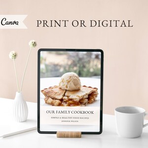 Cookbook Template | Recipe Book Template | Editable Canva Ebook ...