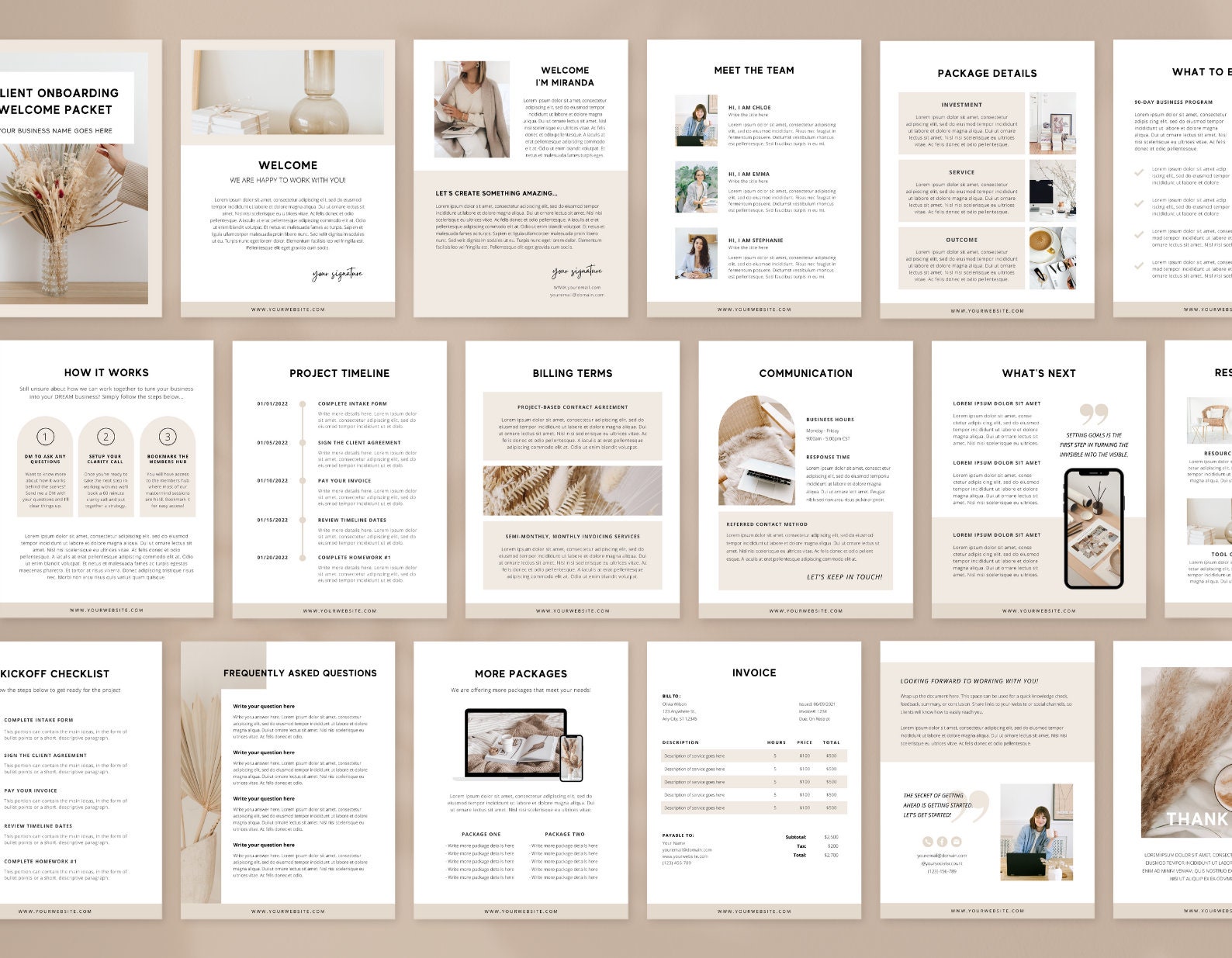 Client Welcome Packet Template new Client Service Guide - Etsy