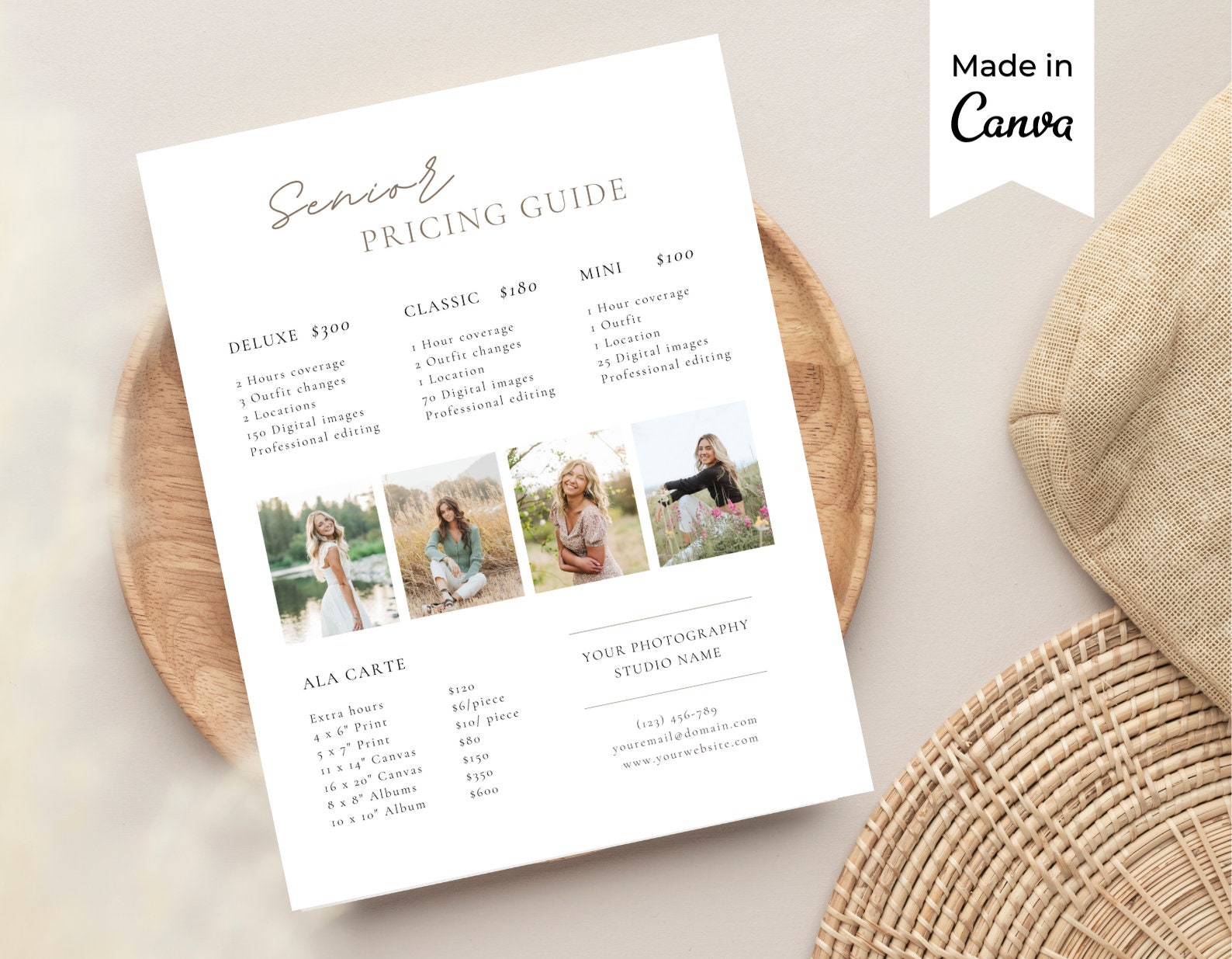 Photography Pricing Template Wedding Pricing Guide Wedding Package ...