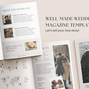 Wedding Day Magazine Template | Wedding Program Template | Infographic ...