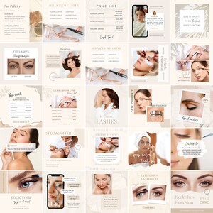 Lash Tech Instagram Post| Lash Artist Instagram Templates| Eyelashes ...