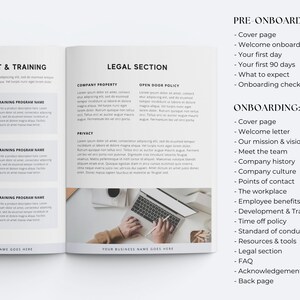 Employee Onboarding Template | New Hire Handbook | Training Manual ...