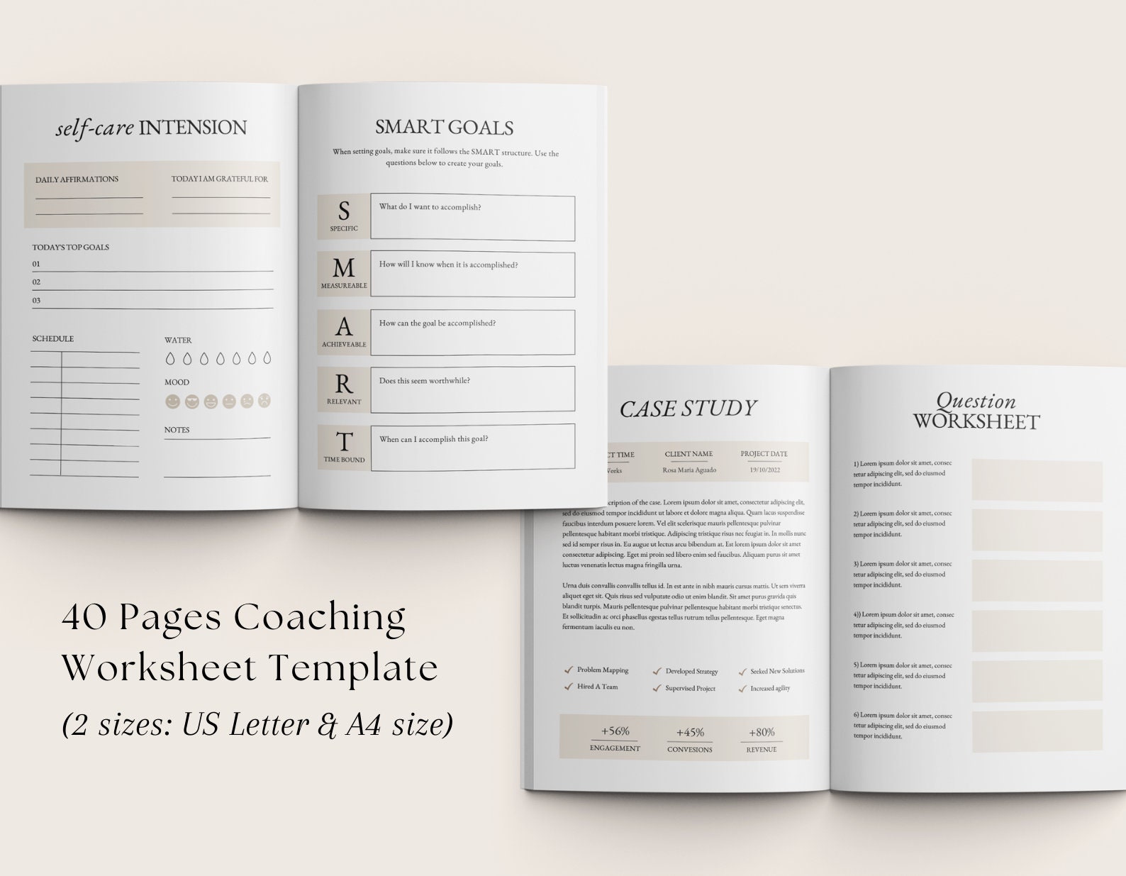 Coaching Worksheets | Coaching Workbook Template | Enneagram Template ...