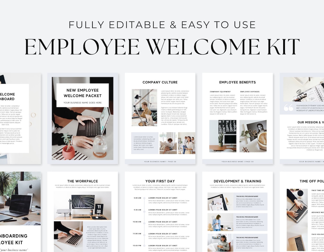 Employee Onboarding Template New Hire Handbook Training Manual Template ...