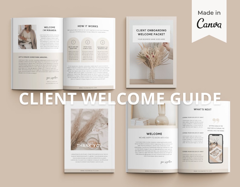 Client Welcome Packet Template new Client Service Guide - Etsy