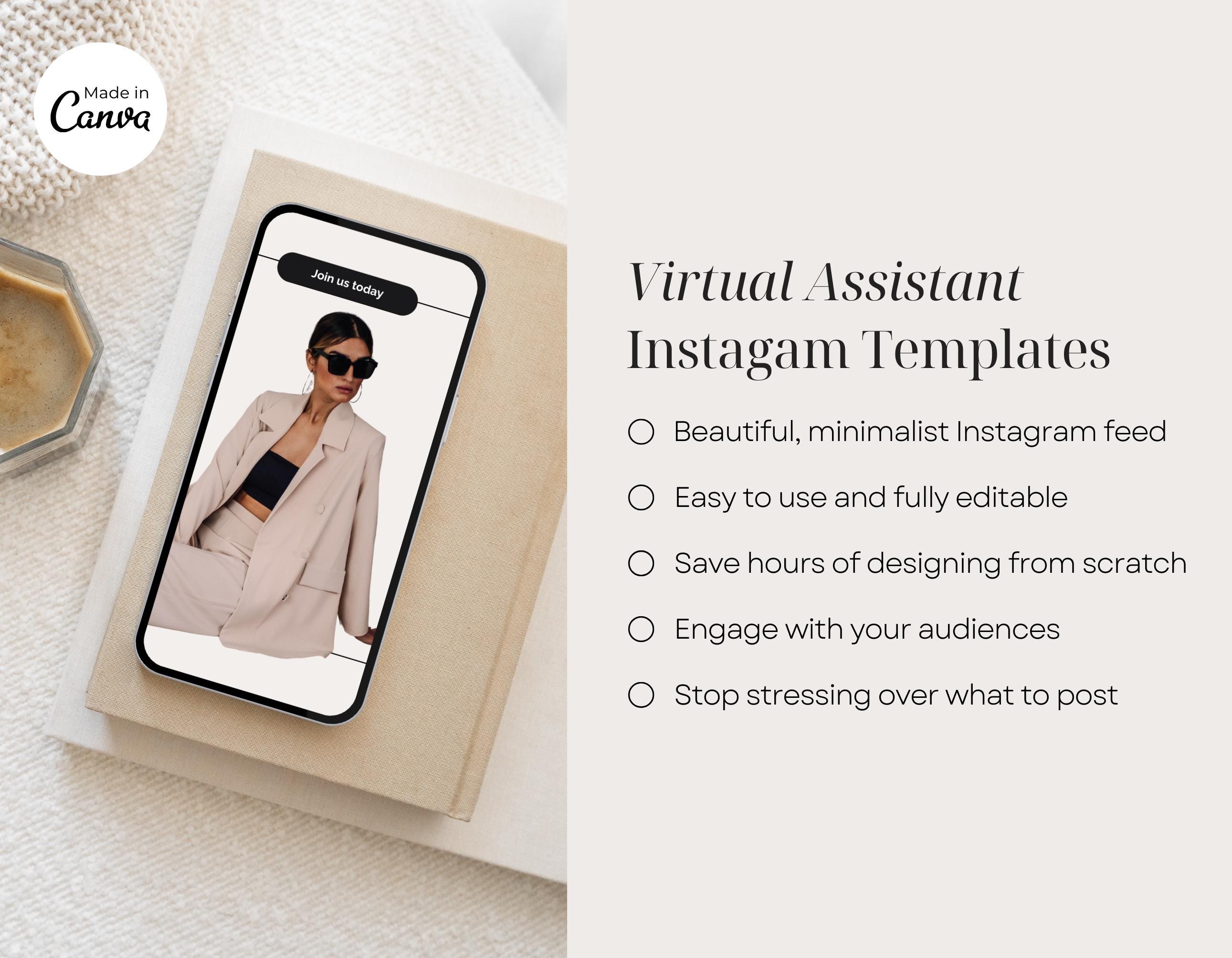 Virtual Assistant Instagram Templates | Social Media Manager Templates ...