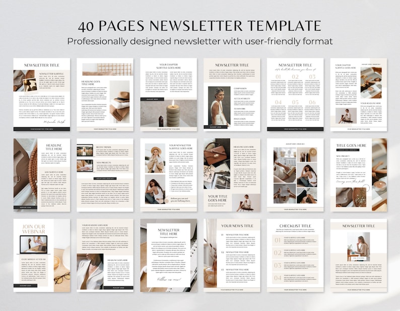 Editable Newsletter Template | Blogger, Real Estate, Realtor, Nonprofit ...