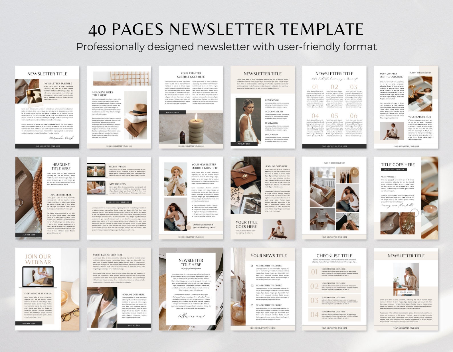 Editable Newsletter Template | Blogger, Real Estate, Realtor, Nonprofit ...