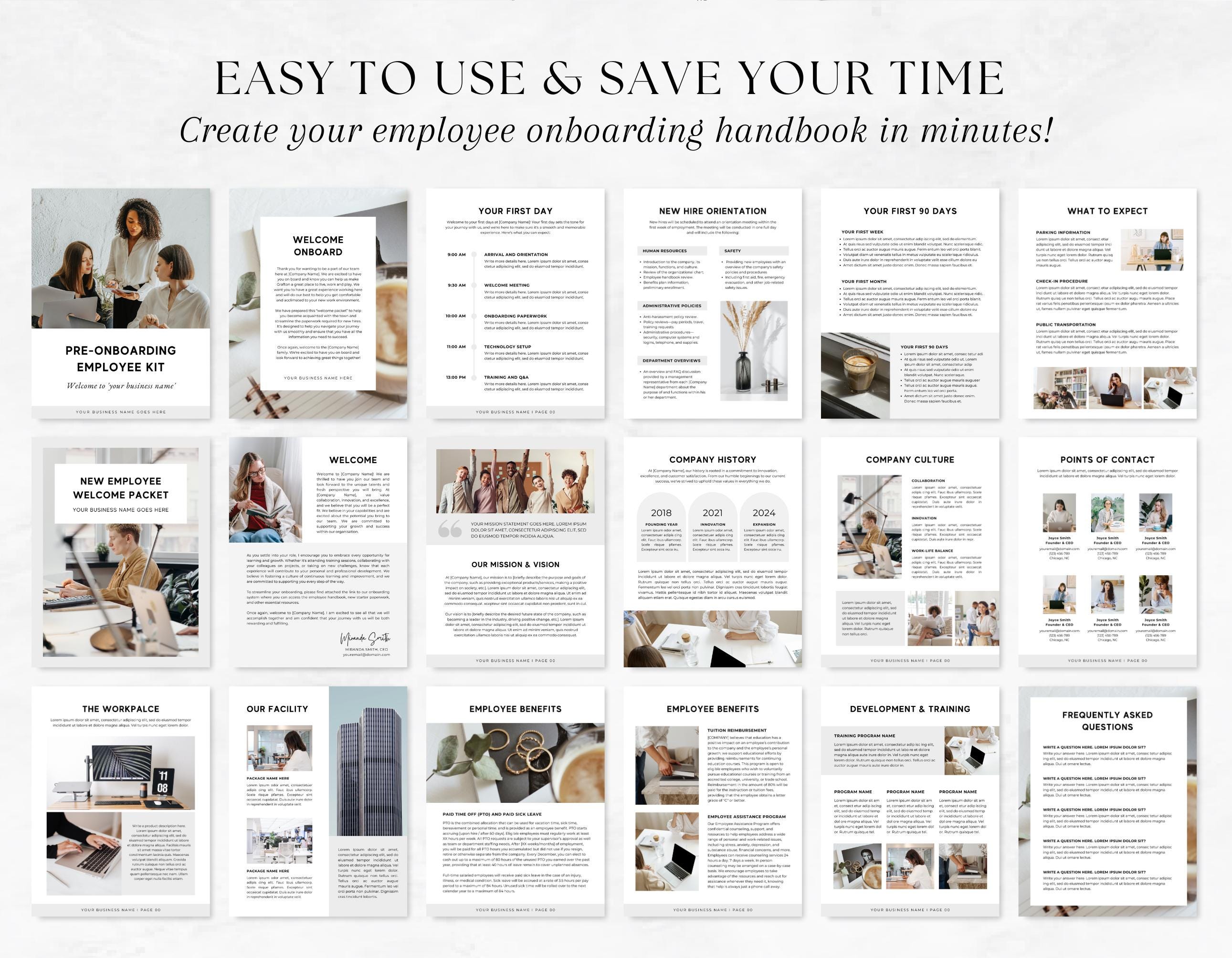 Employee Handbook Template | Training Manual Template | Employee ...