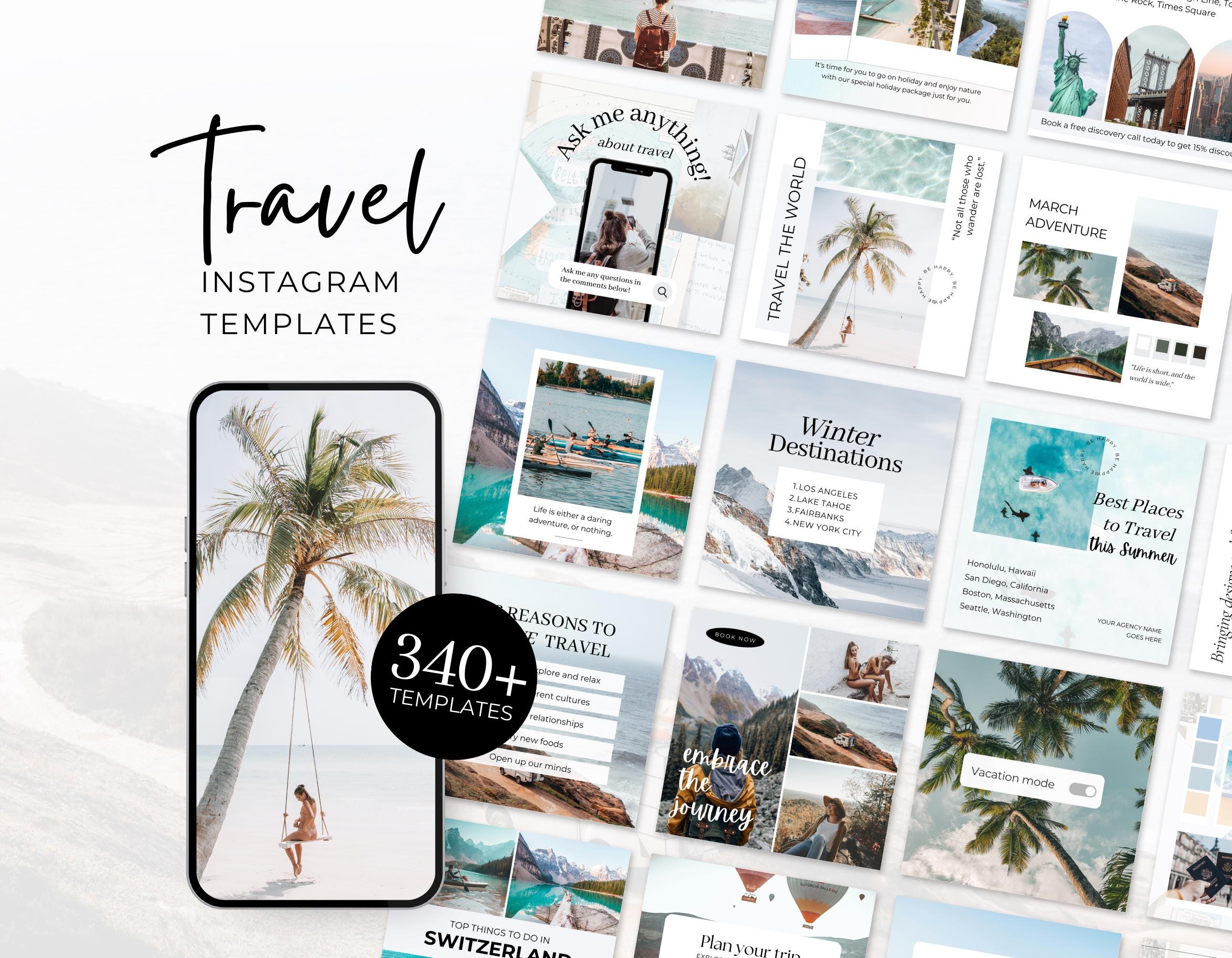 Travel Instagram Templates | Travel Agent Instagram Post | Travel ...