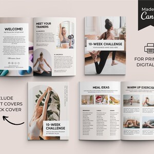 Fitness Ebook Template| Workout Plan Fitness Ebook | Fitness Planner ...