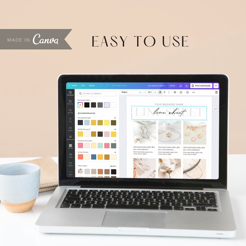 Line Sheet Canva Template Editable Price List Template - Etsy