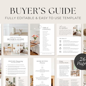 Home Buyer's Guide Template | Real Estate Buyer Packet | Canva Template ...