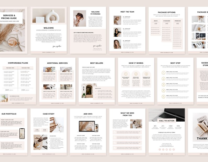 Services and Pricing Guide Template Price List Linesheet - Etsy