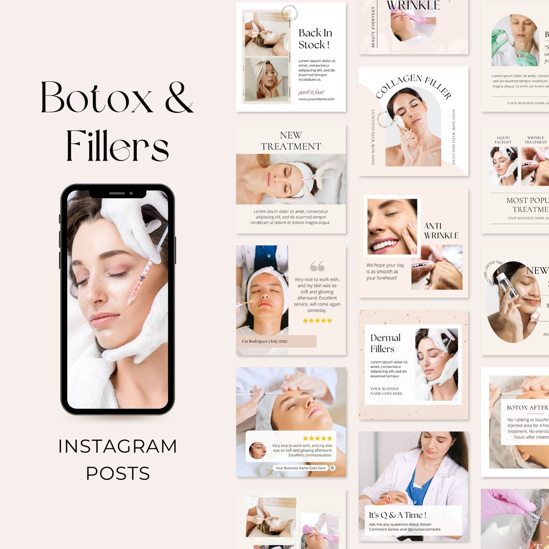 Botox and Lip Filler Instagram Post Templates | Nurse Injector ...