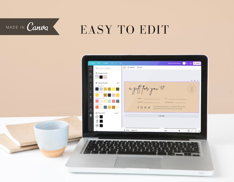 Gift Certificate Template | DIY Gift Card | Printable Gift Voucher ...