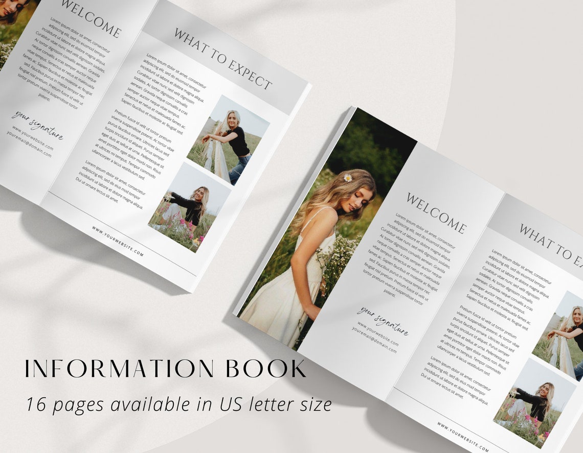 Senior Photography Welcome Guide Template| Client Guide Template ...