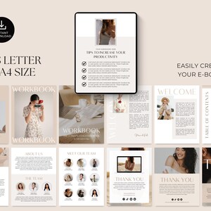 Ebook Template Canva | Coaching Guide Book Canva Template| Lead Magnet ...