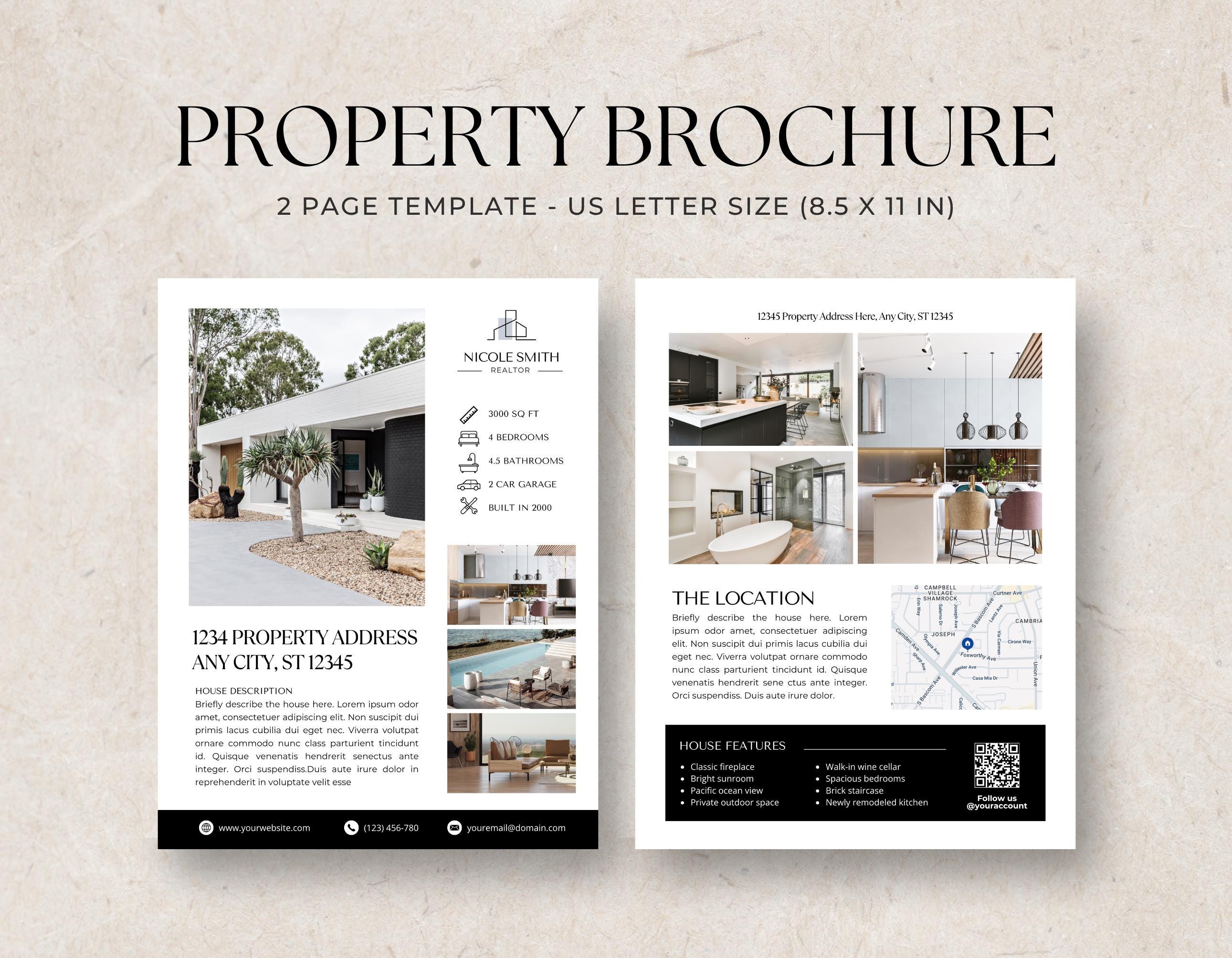 Real Estate Brochure | Open House Flyer Template|real Estate Marketing ...