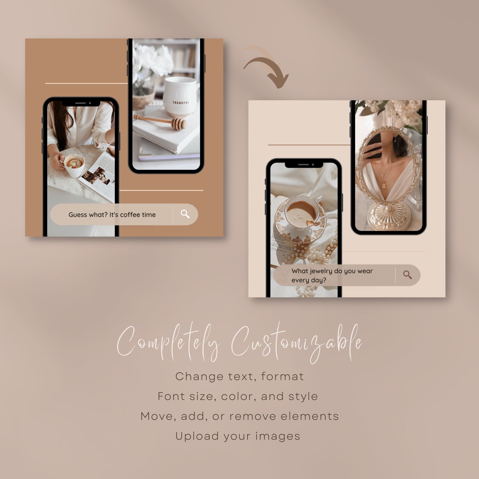 50 Instagram Templates | Minimalist Instagram Post Template | Instagram ...