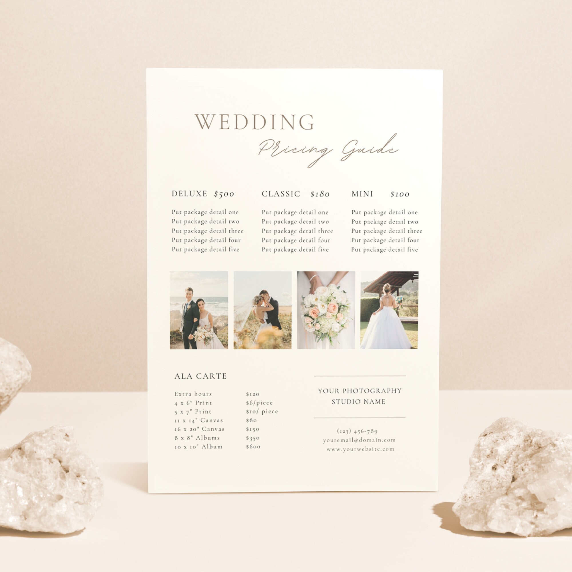 Wedding Photography Pricing List Wedding Pricing Guide Sheet - Etsy