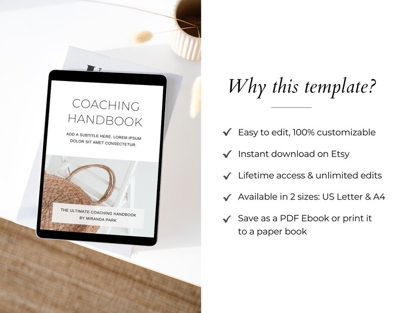 Ebook Template Canva | Coaching Guide Book Canva Template| Lead Magnet ...