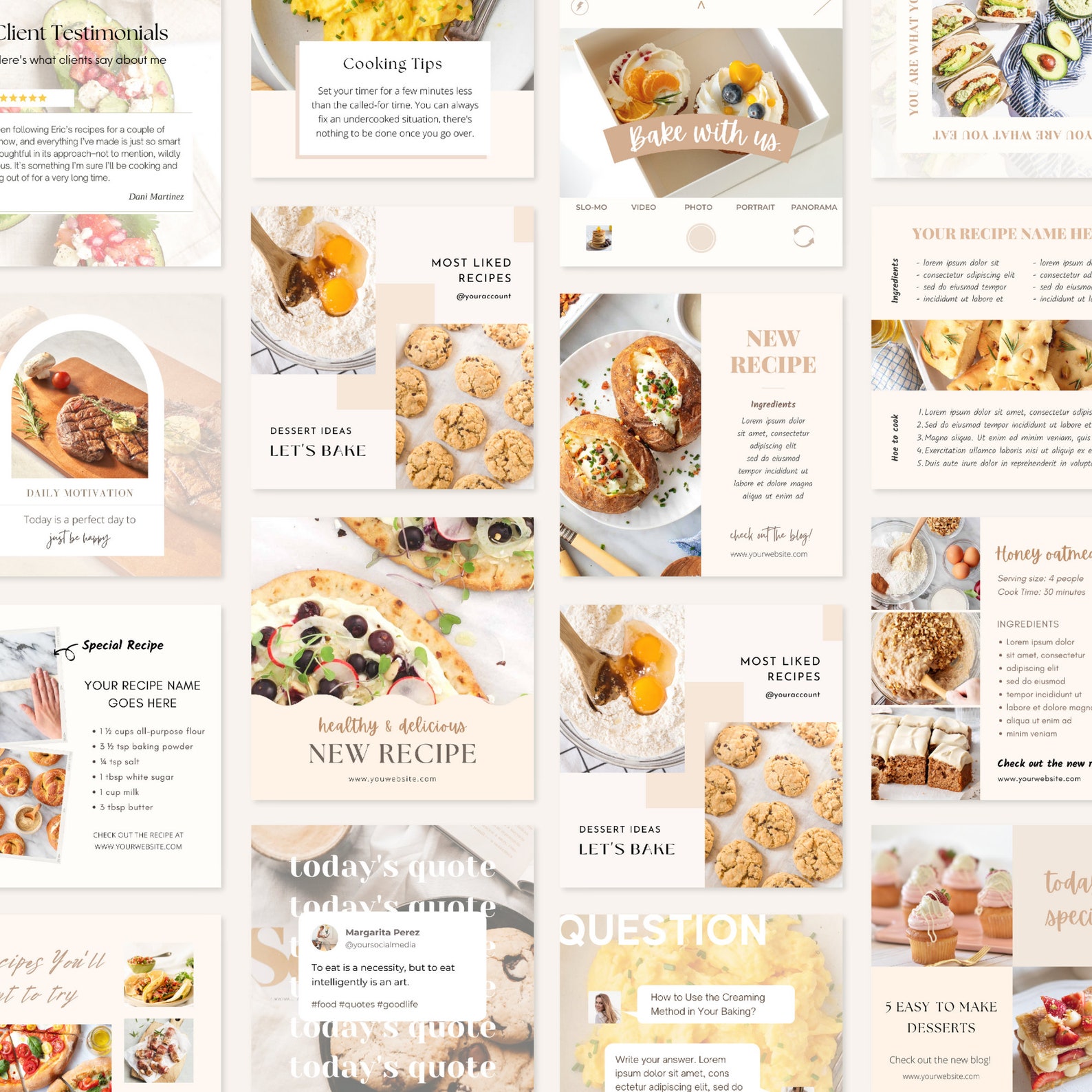 Food Instagram Posts| Healthy Eating Recipe Branding| Dietician ...