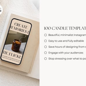 Candle Instagram Post Template | Social Media Bundle Candle Businesses ...