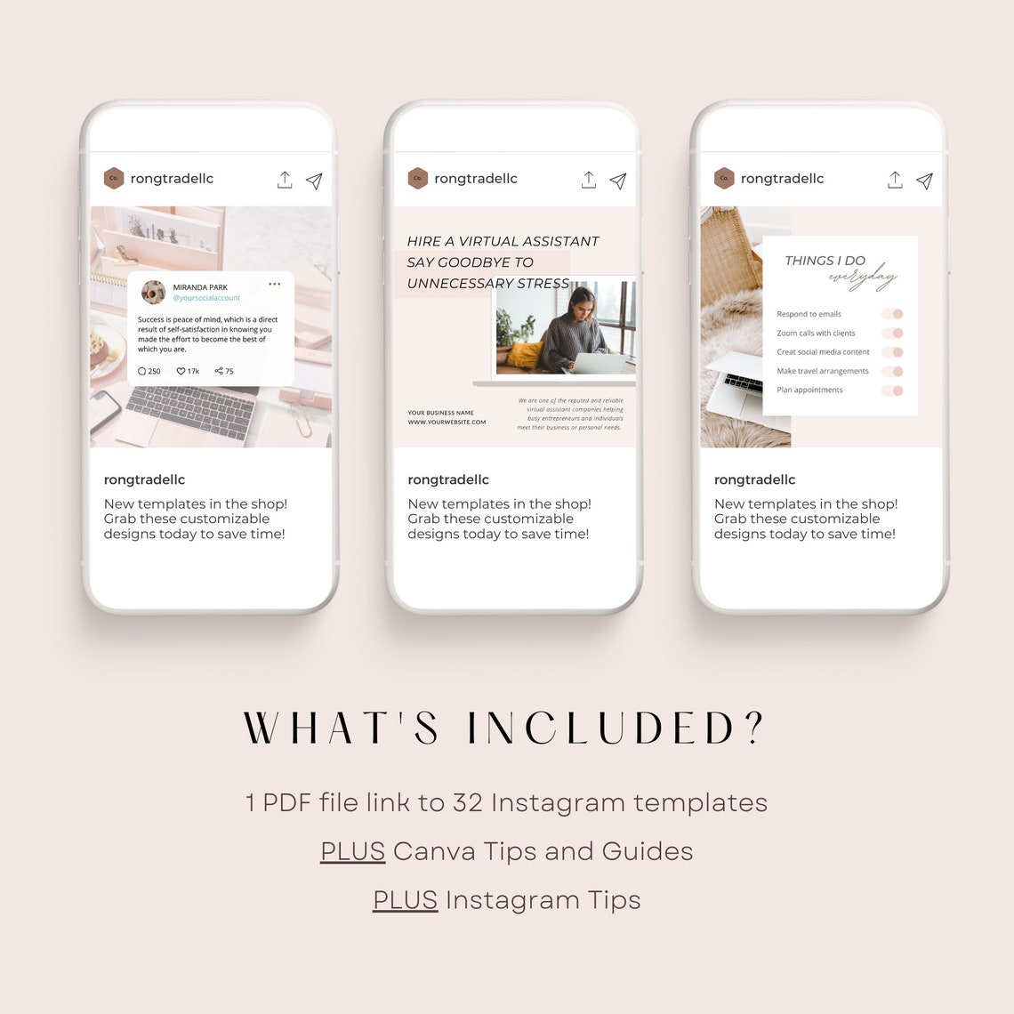 Virtual Assistant Instagram Templates | VA Instagram Posts | VA Social ...
