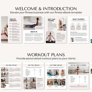 Fitness Ebook Template| Workout Plan Fitness Ebook | Fitness Planner ...