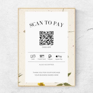 Scan to Pay Sign | QR Code Sign | Printable Payment Sign | Accepted ...