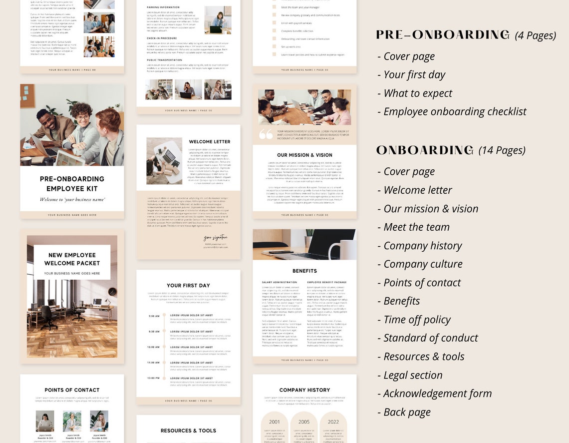 Employee Welcome Package Template New Employee Onboarding - Etsy