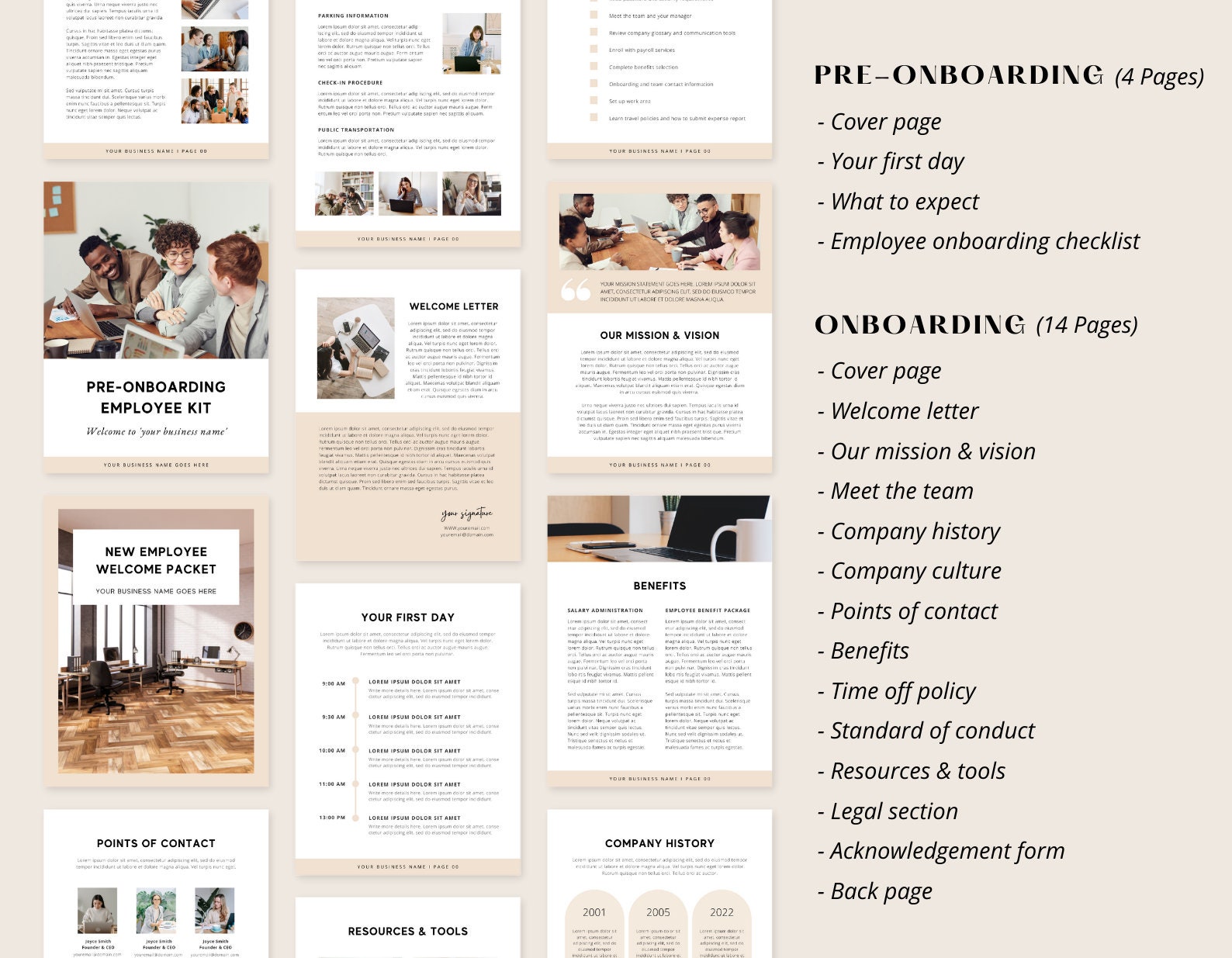 Employee Welcome Package Template New Employee Onboarding - Etsy