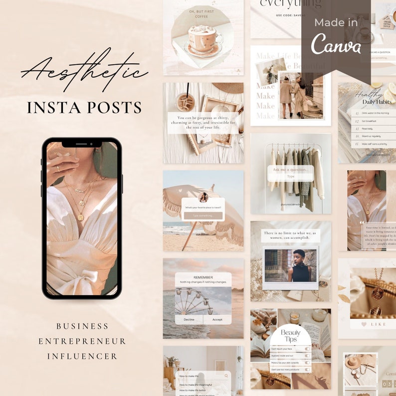 100 Instagram Templates Minimalist Instagram Post Template - Etsy