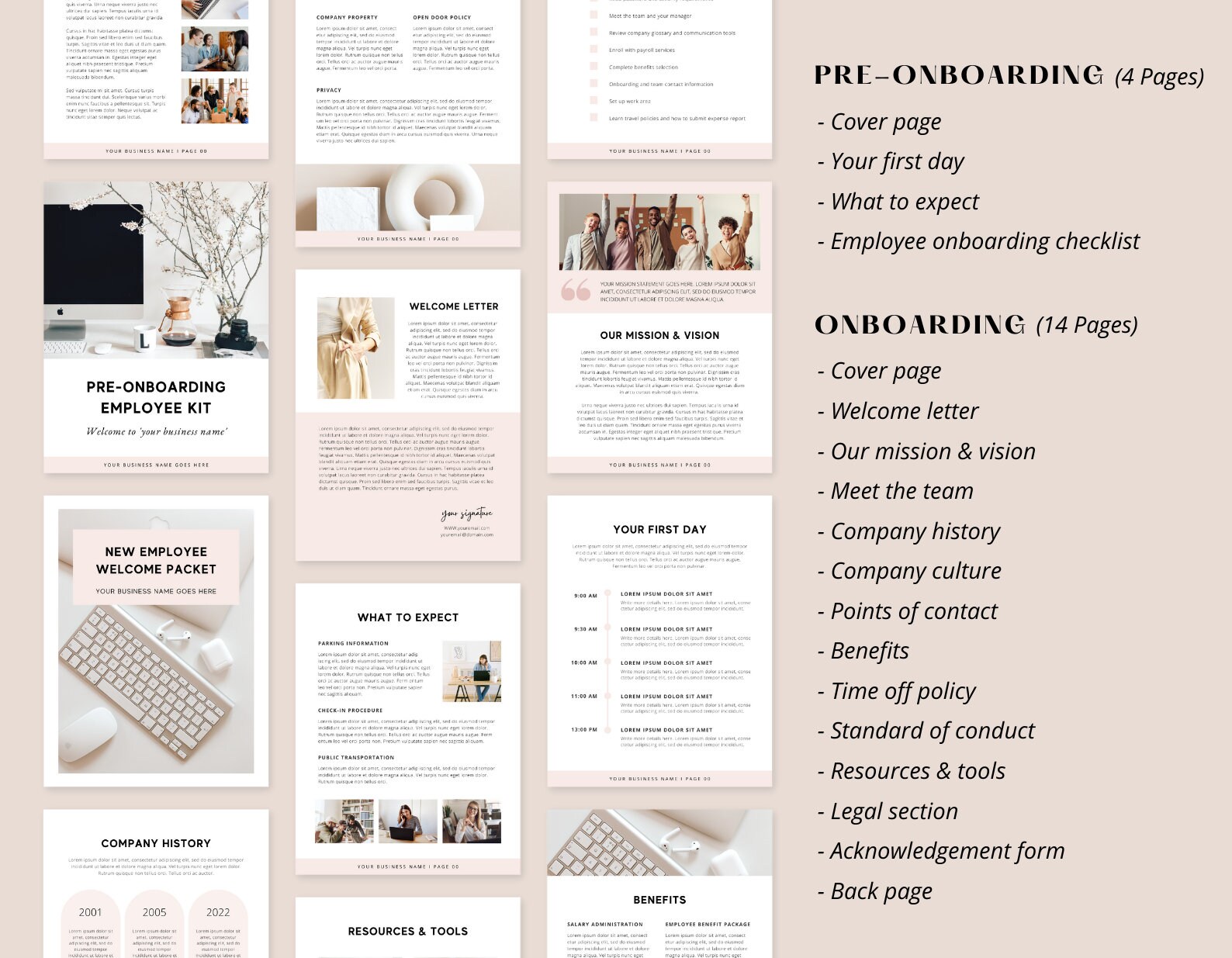 Employee Welcome Package Template New Employee Onboarding - Etsy