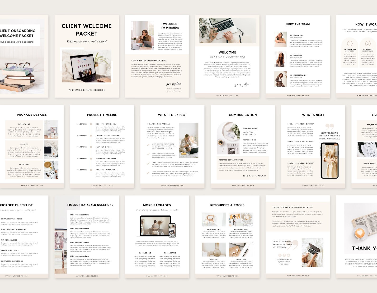 Client Welcome Packet Template new Client Service Guide - Etsy