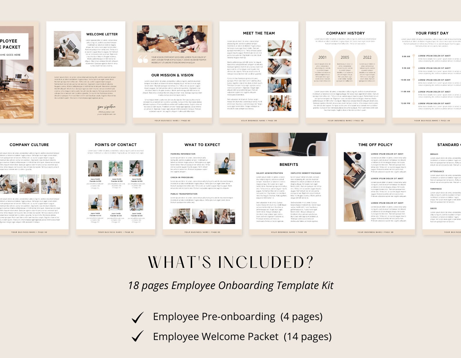 Employee Welcome Package Template New Employee Onboarding - Etsy