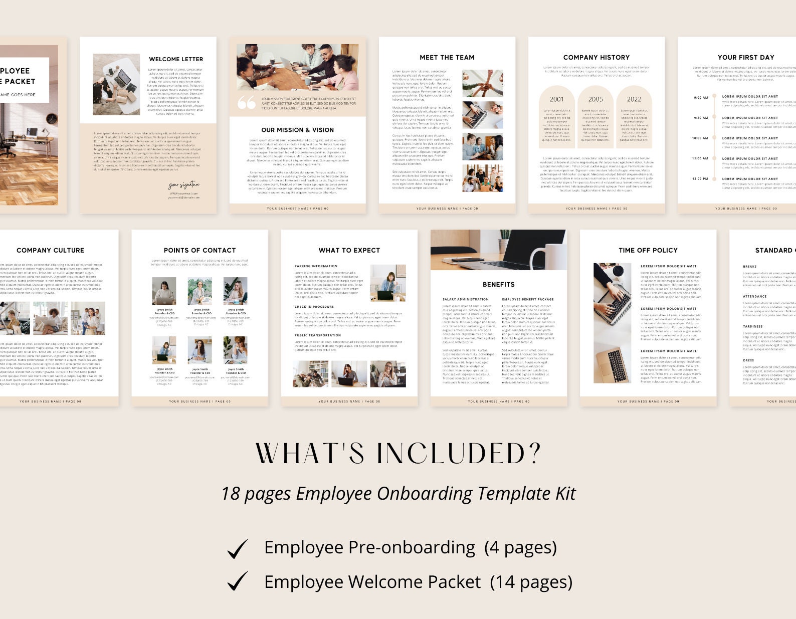 Employee Welcome Package Template New Employee Onboarding - Etsy