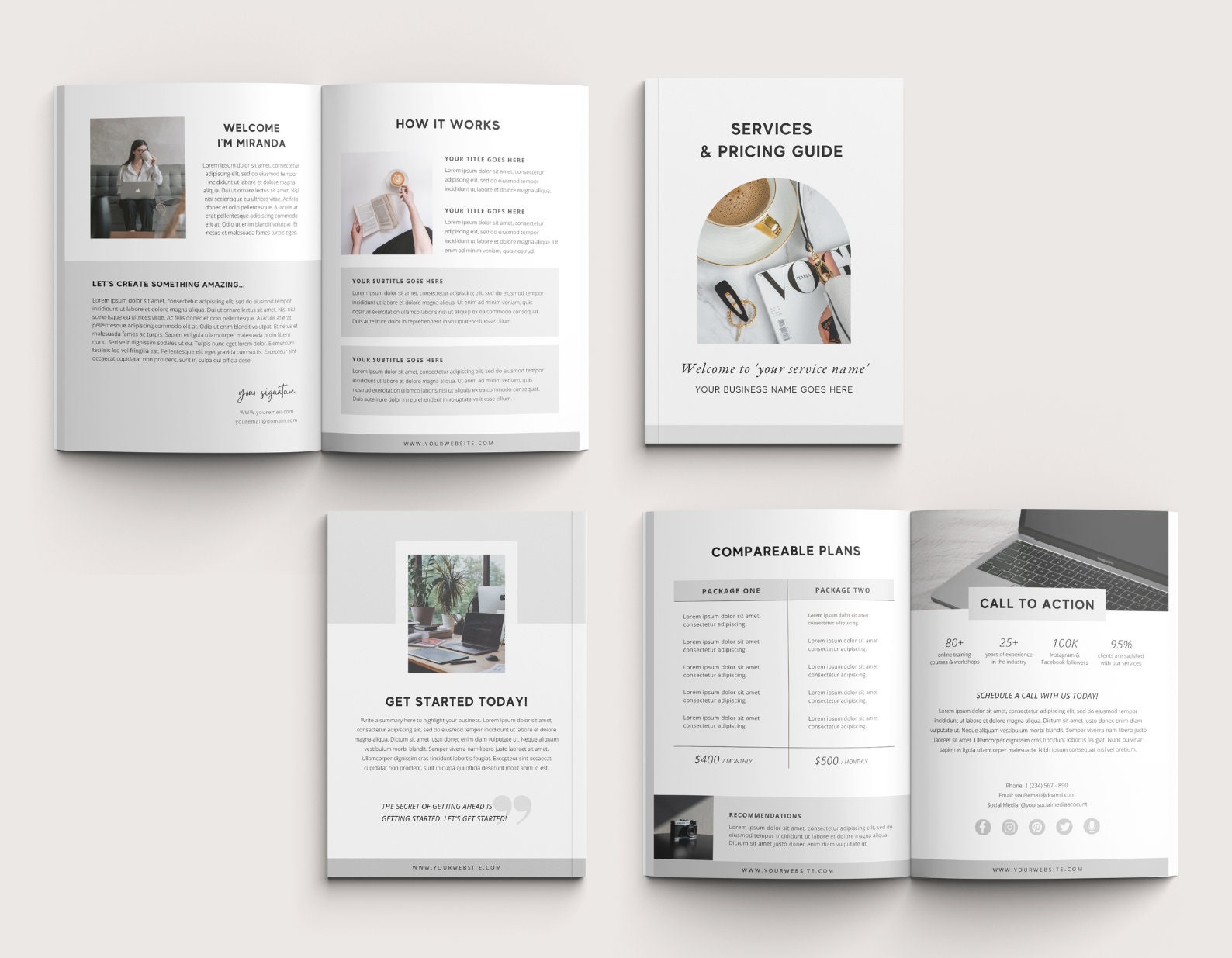 Services and Pricing Guide Template Price List Linesheet - Etsy